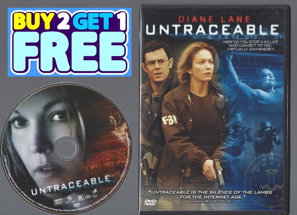 Untraceable (DVD, 2008) Diane Lane FBI Agent Thriller Disc & Cover Art Only 43396191341| eBay