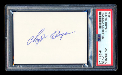 CLOYD BOYER SIGNED MINT CUT PSA/DNA AUTOGRAPHED 1977 NEW YORK YANKEES ...