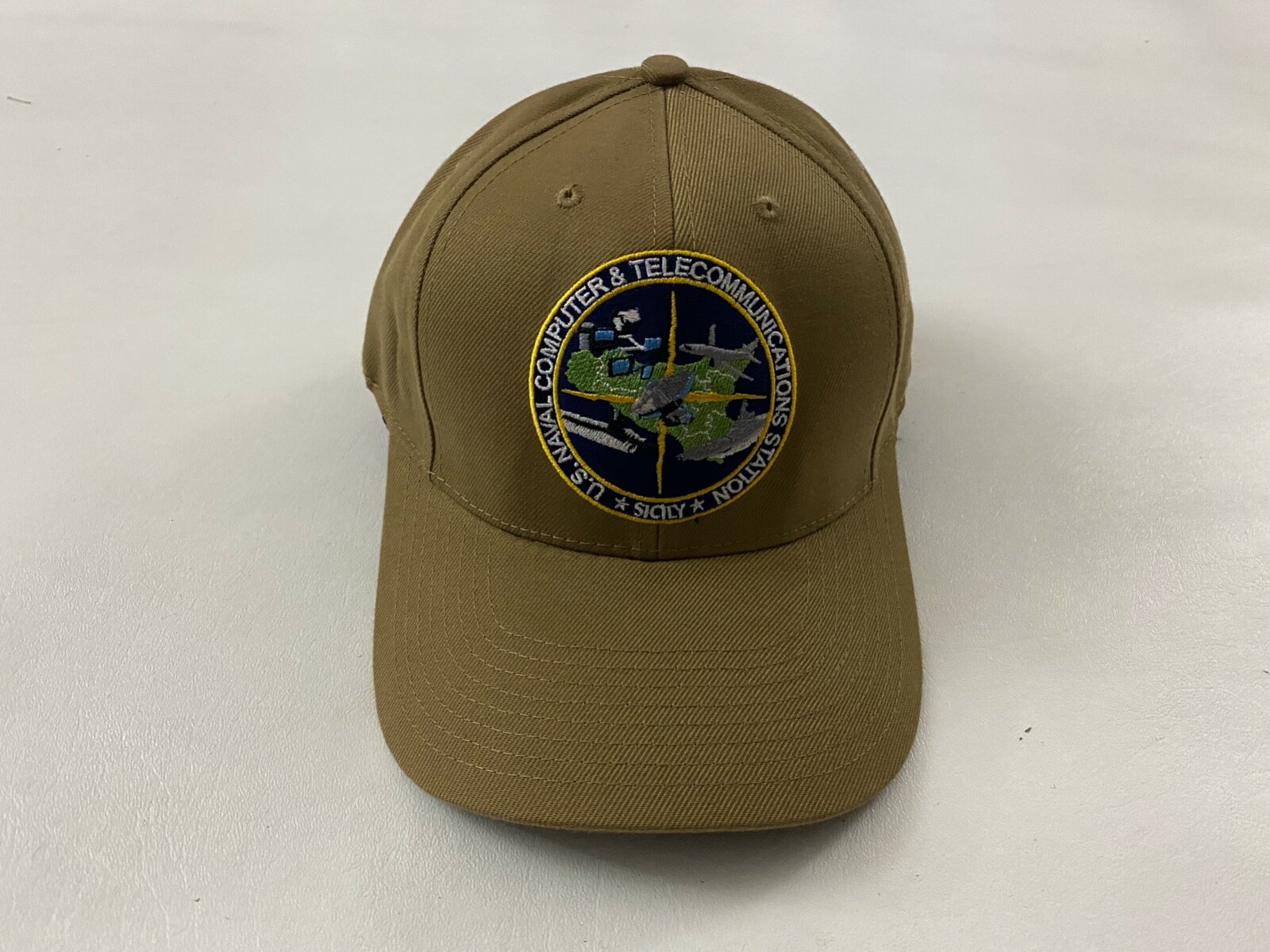 U.S. NAVAL COMPUTER TELECOMMUNICATIONS The Corps Beige Baseball Cap One Size | eBay