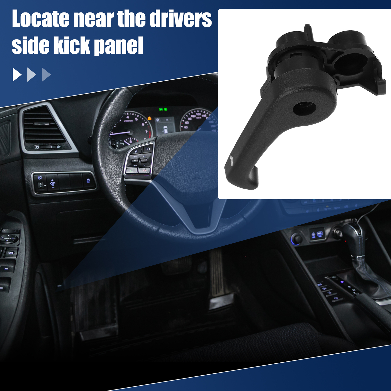 Pack of 2 For Hyundai Sonata 2011-2019 Hood Release Base Handle 81180 ...