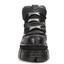 NEW ROCK M.106-S29 TOWER SHOES Metallic Black Leather Biker Gothic ...