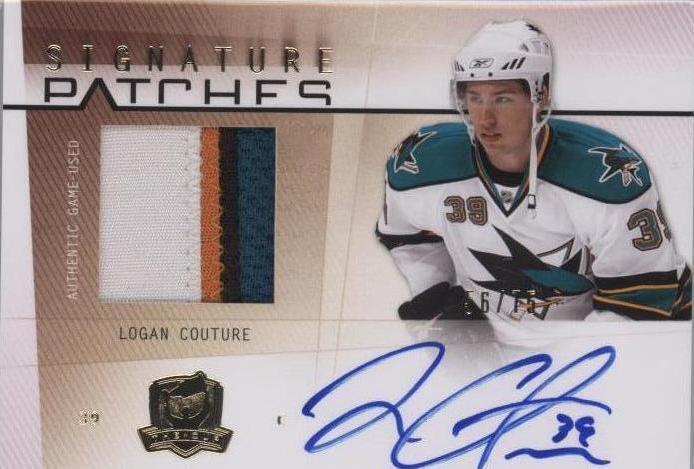 2009-10 Upper Deck The Cup - Signature Patches Logan Couture #SP-CU /75 ...