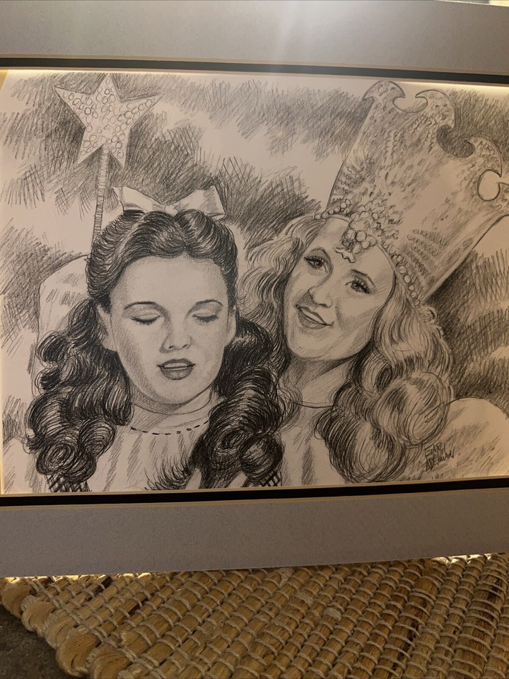 Gary Adelman Pencil Sketch Wizard of Oz Matted 9x11 Sketch / 11x14 ...