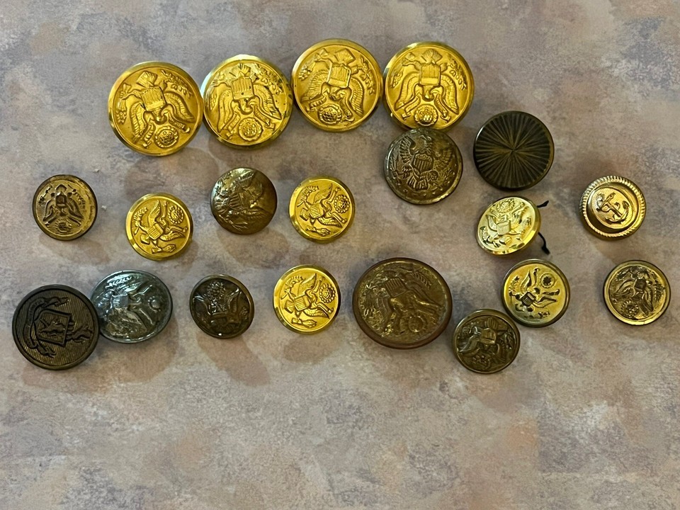 Lot Of Vintage US Military Buttons | eBay