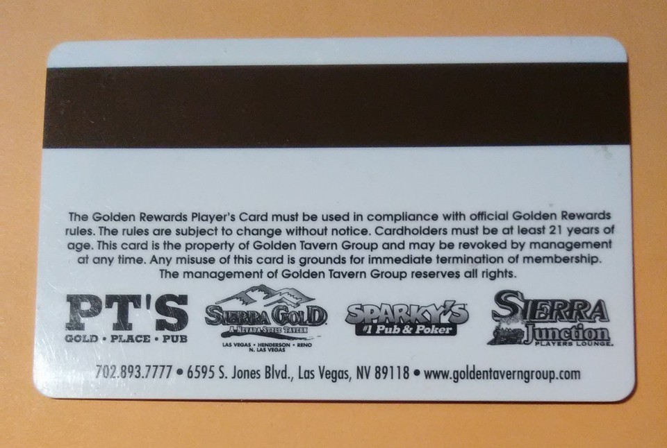 PT'S PUB GOLDEN REWARDS CASINO LAS VEGAS, NEVADA BRONZE SLOT MACHINE ...