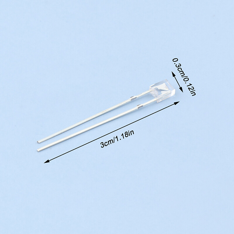 100PCS/lot 2x3x4 Square 5-Color Short-LEG Light-Emitting Diode LED In ...