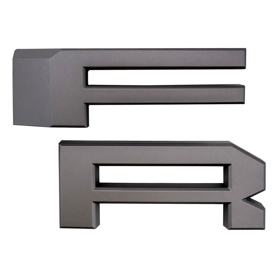 Gray F & R Letters Fit 2018-2020 Ford F-150 Raptor Style Grill Grille ...