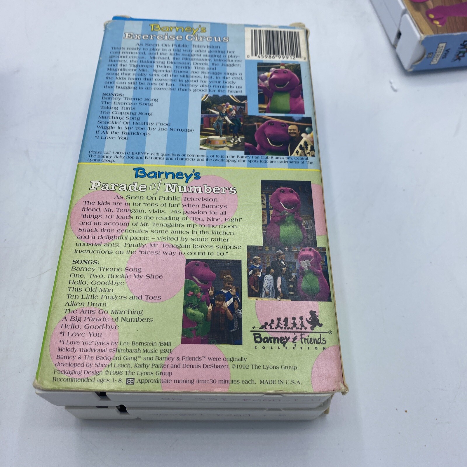 Lot of 3 Barney Home Video VHS Tapes Vintage 4 Tapes Included Parade ...