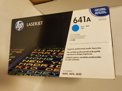 New OEM Genuine HP 641A CYAN Toner Cartridge C9721A - FACTORY SEALED | eBay