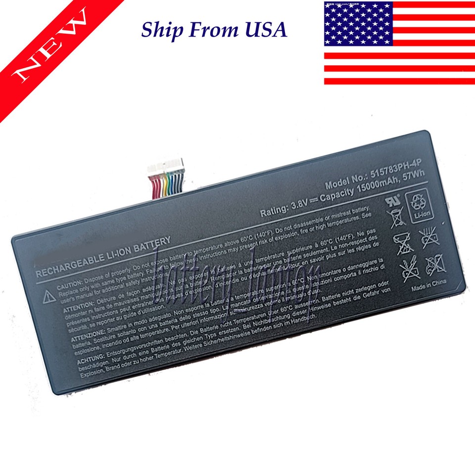 NEW 15000mAh 515783PH-4P Battery for AUTEL MaxiCOM MK908 MK908P MaxiSys ...