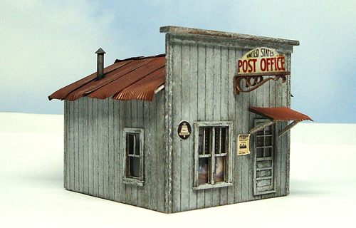 HO Scale Built Wood Model Post Office | eBay