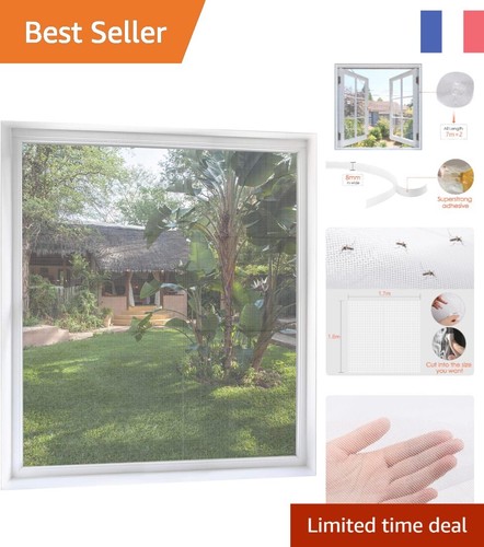 Lot de 2 Moustiquaires Adhésives 170x180cm - Protection Anti-Moustiques ...