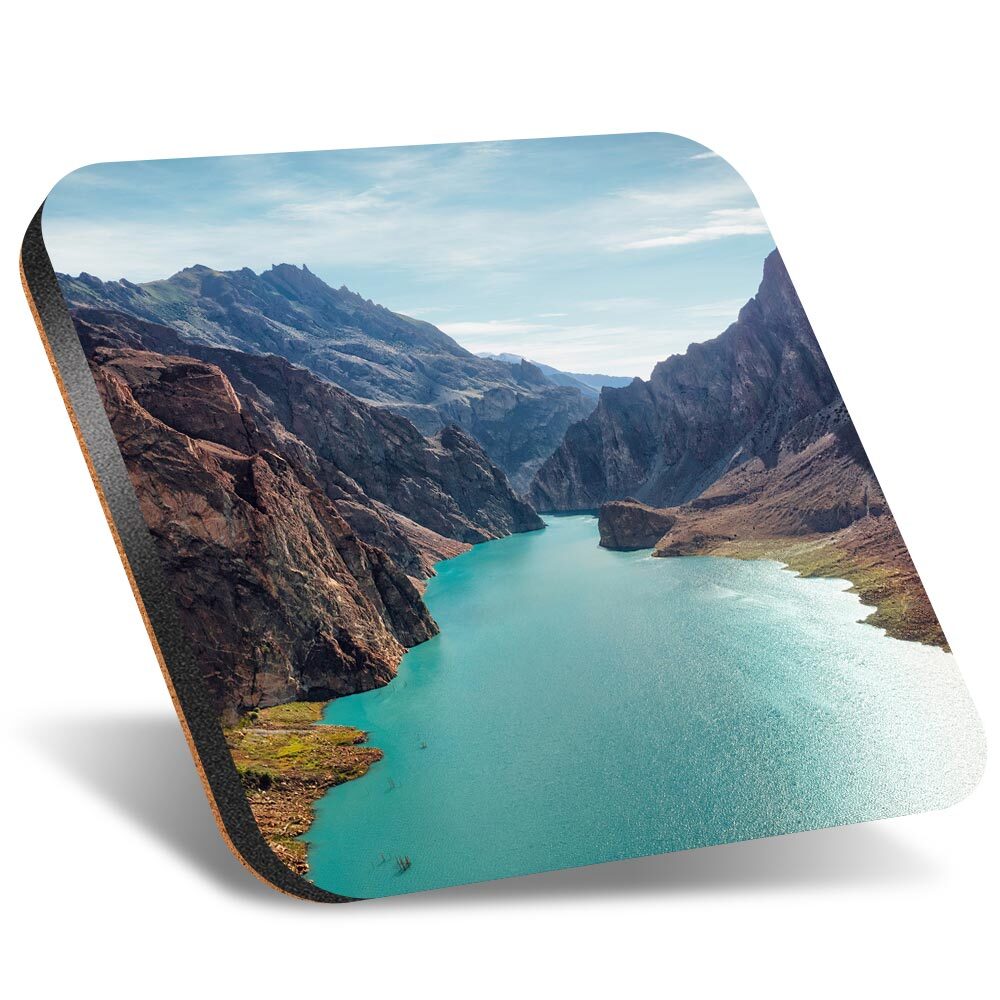 1x Square Coaster 12cm Attabad Lake in Northern Pakistan #50133 | eBay UK