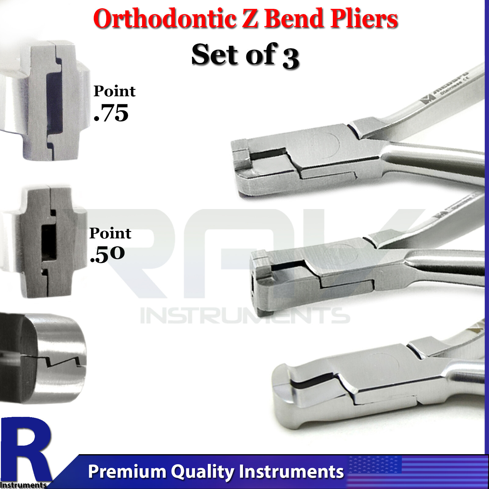 Dental Orthodontic Z Bend Pliers TC Archwire Bending Loop Forming ...