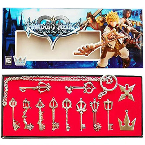 New Keyblade Weapon Set KINGDOM HEARTS 12 Pcs. Necklace Pendant ...