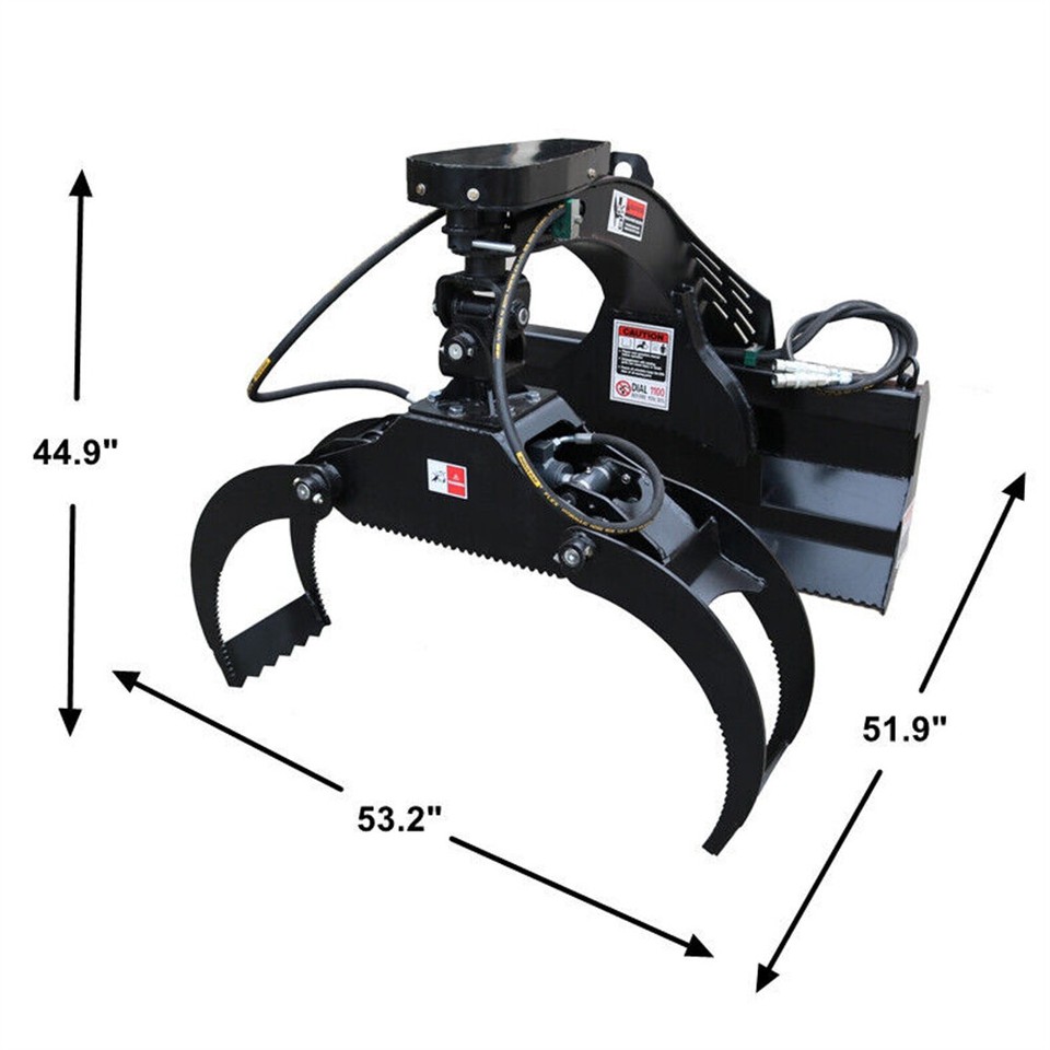 Landy Attachments Skid Steer Log Grapple Bucket, Universal Quick Attach ...