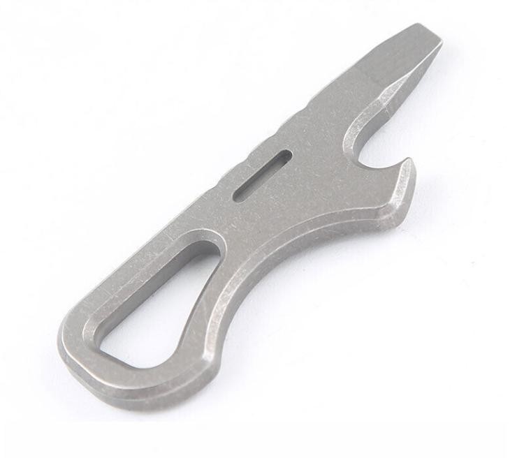 Titanium Portable Keychain Crowbar Opener Card Tools EDC TC4 Outdoor ...