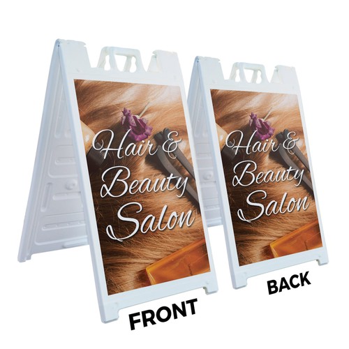 Hair and Beauty Salon Heavy Duty A-Frame Sidewalk Sign Professional ...