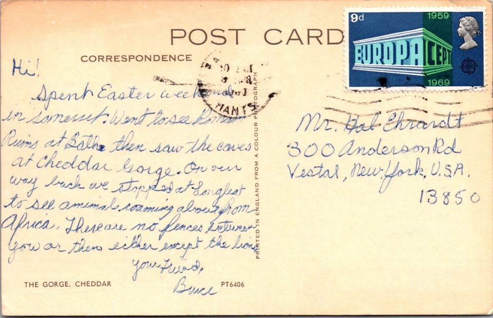 Cheddar Gorge, Somerset, England - Birds Eye, Vintage Postcard | eBay