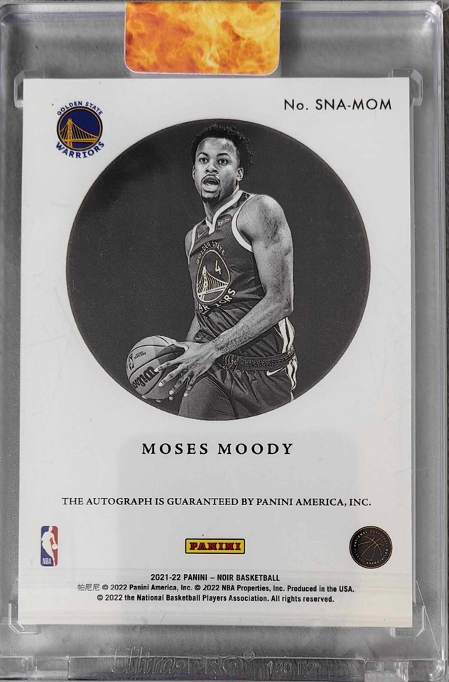 2021-22 Panini Noir Moses Moody Snapshot Signature 72/99 #SNA-MOM | eBay