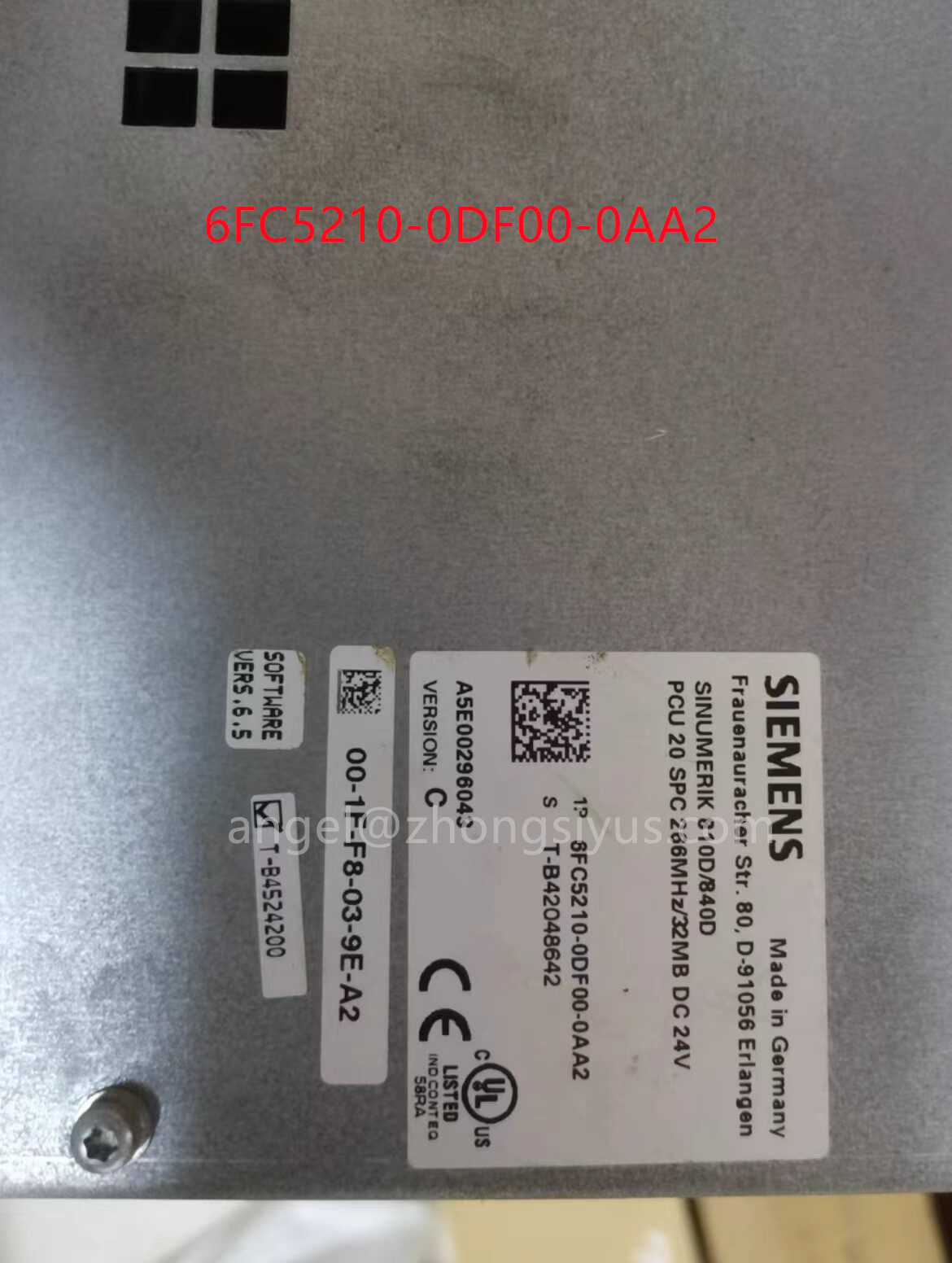 Used 6FC5210-0DF00-0AA2 SINUMERIK 810D/840D electronic control unit ...