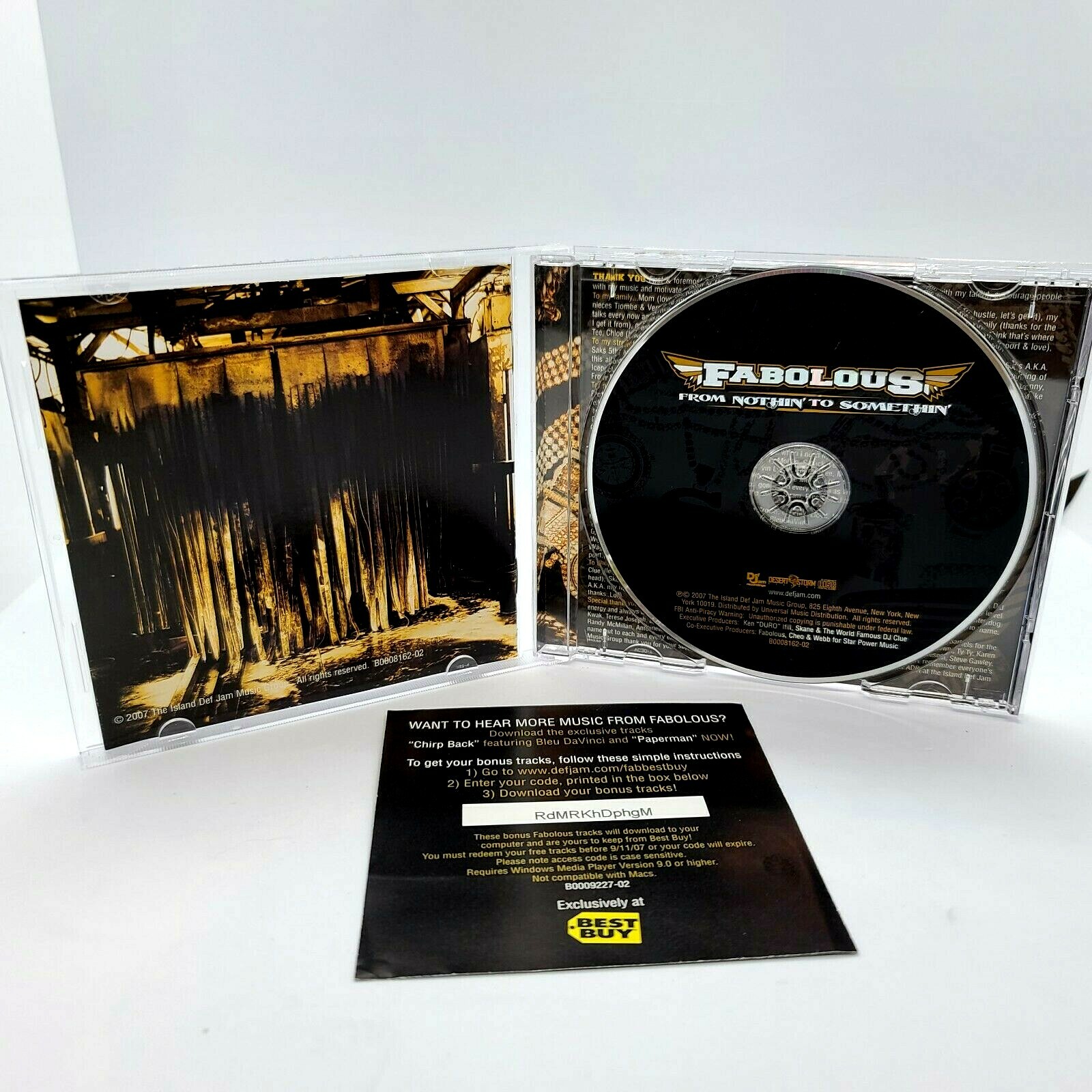 Fabolous ‎– From Nothin' To Somethin' 2007 CD Def Jam Recordings | eBay