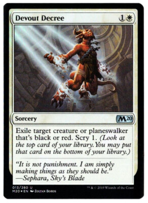 Devout Decree Core Set 2020 Magic MTG White Uncommon FOIL Sorcery (nrmt ...