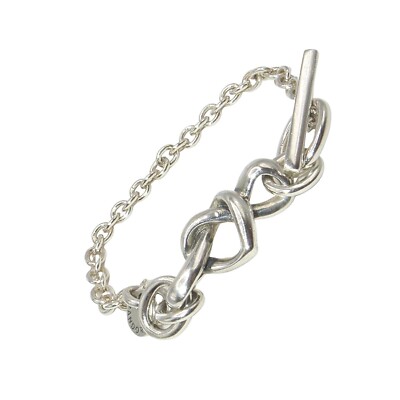 Pandora Knotted Hearts Toggle Close Bracelet Size 7.5 Sterling Silver ...