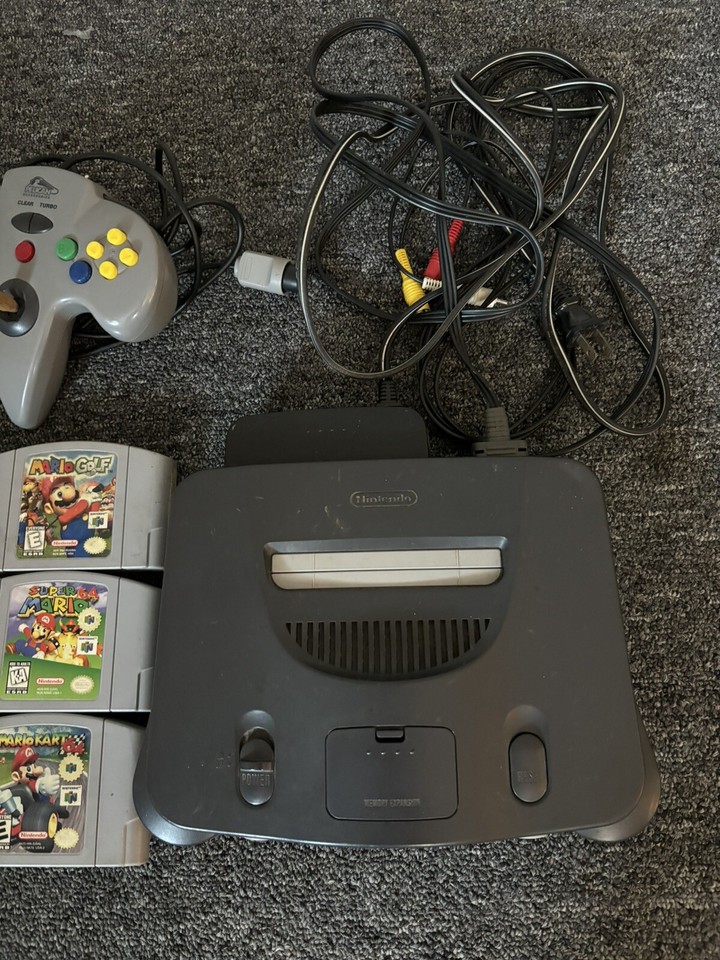 nintendo 64 bundle With 3 Controllers And Games | eBay