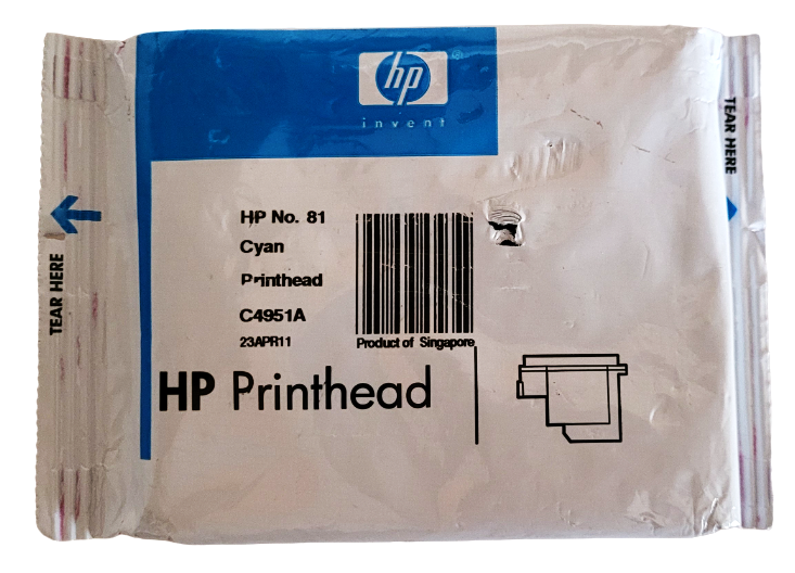 HP Printhead Cyan HP No. 81 C4951A Printhead Only Without Box Exp: 04 ...