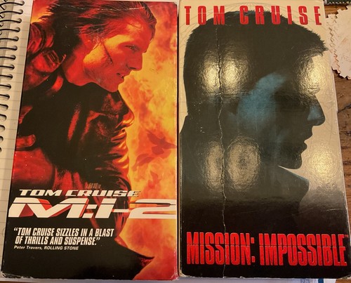 Mission: Impossible 1 and 2 VHS Two Tape Bundle Vintage Movies MI MI2 ...