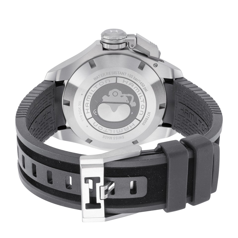 Hamilton Men's H77805380 Khaki Navy Frogman 46mm Automatic Titanium ...