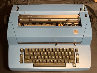 1970's IBM selectric ii Blue typewriter, with correcting *working ...
