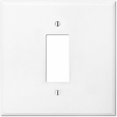 Two Gang Jumbo Metal Light Switch Plate 5.5” Rocker Duplex Center 2 ...