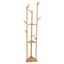 Wooden Floor Clothes Hat Coat Rack Tree Hall Stand Hanger 3 Layer Shelf ...