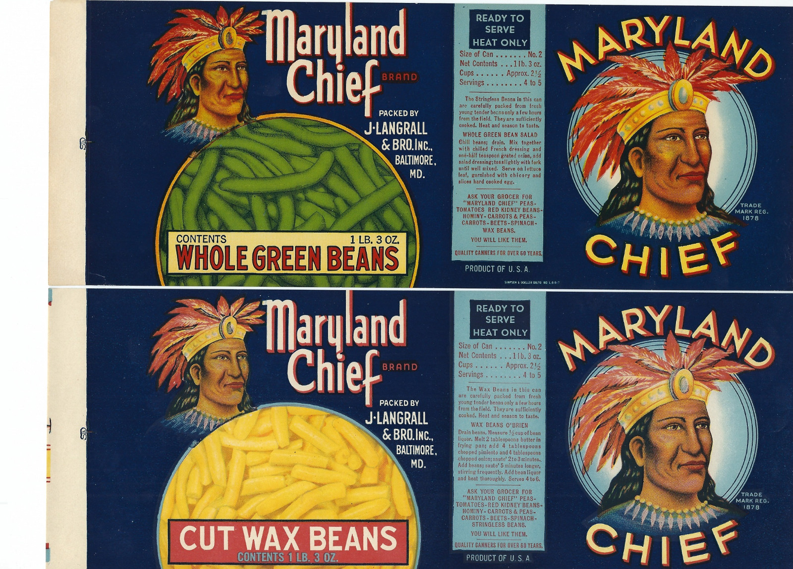 LOT OF 5 DIFFERENT MARYLAND CHIEF LABELS BALTIMORE MD 1930's GREAT ...