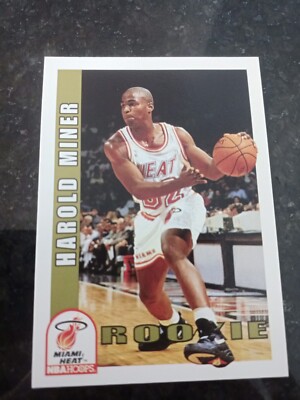 Harold Miner RC 1992-93 NBA Hoops Heat Card 413 Basketball Near Mint or ...