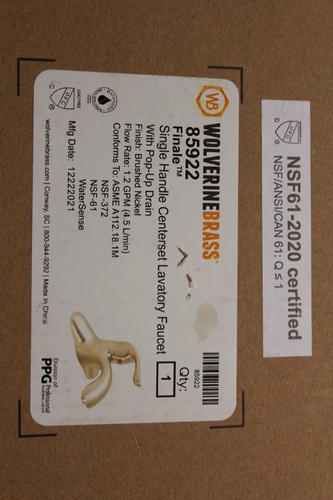 WOLVERINE BRASS 85922 Finale Single Handle Centerset Bathroom Faucet ...