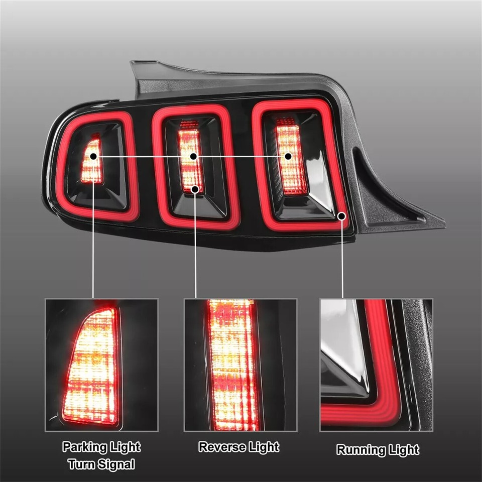 Fit For Ford Mustang 2010-2014 LED Tail Light Assembly Rear Lamps Right ...