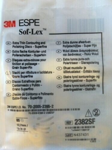 3M Sof-Lex soflex Discs Pack of 30 Orange Series 2382SF 1/2" 12.7 mm ...