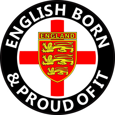 ENGLAND CAR STICKER "ENGLISH BORN AND PROUD OF IT" - St George Decal, 3 ...