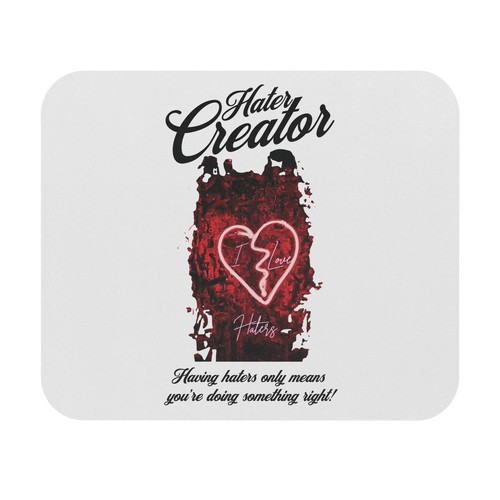 Mouse Pad - Hater Creator Motivational Desk Accessory Gamer Gift Office ...