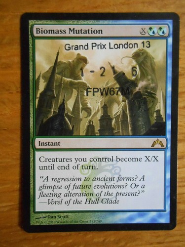 x1 Carte Magic MTG Biomass mutation VO Rare (Insurrection), tamponnée ...