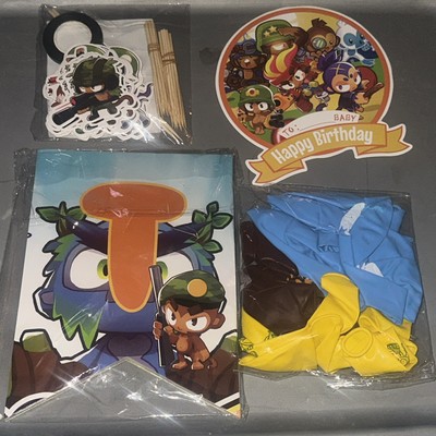 Bloons TD Happy Birthday Banner Cake / Cupcake Toppers Balloons | eBay