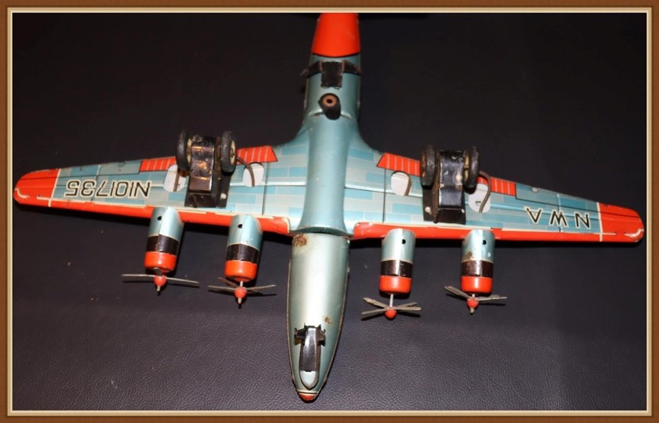 VINTAGE JAPAN TIN NORTHWEST AIRLINES - ASAHI TOY - TIN TOY AIRPLANE | eBay