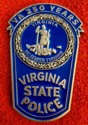 VIRGINIA STATE POLICE 250 YEARS OF AMERICA COIN (ELA CHP LAPD POLICE ...