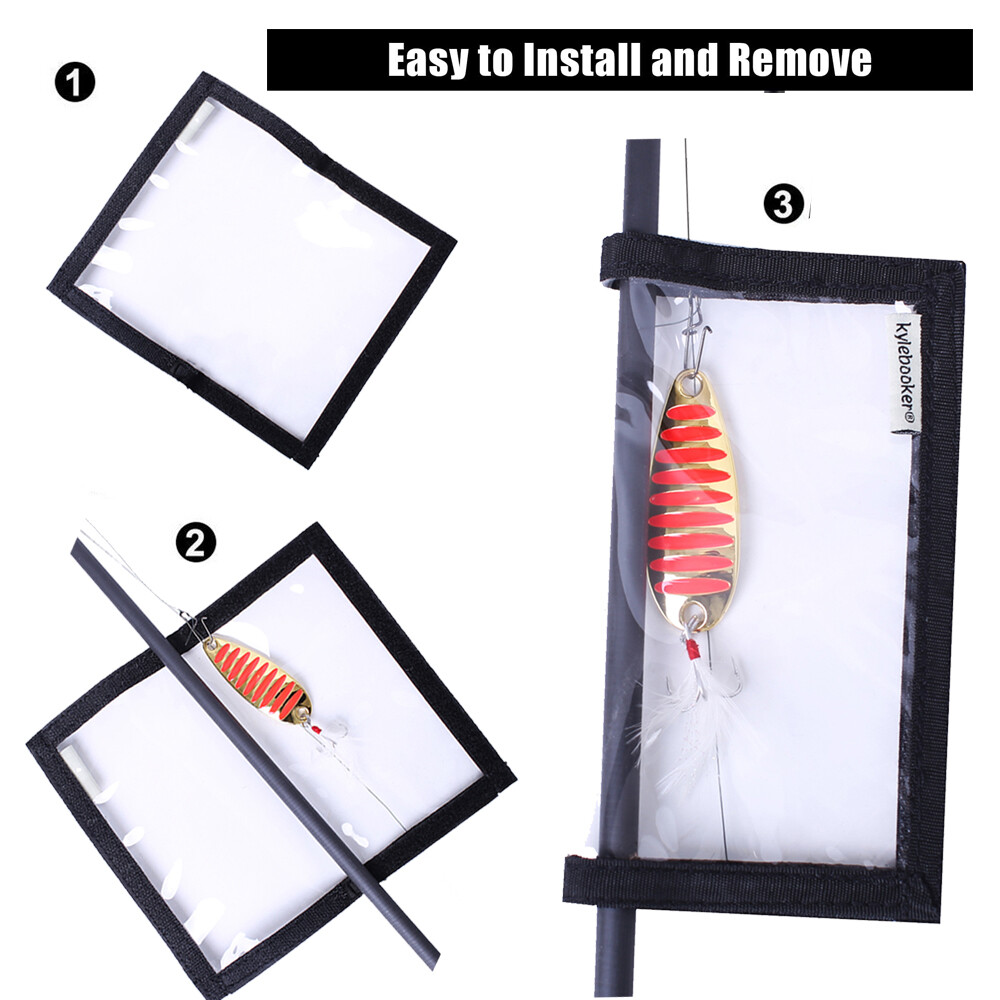 Lure Wraps Cover Lures & Hooks Safety on Fishing Rods - 4 pcs | eBay