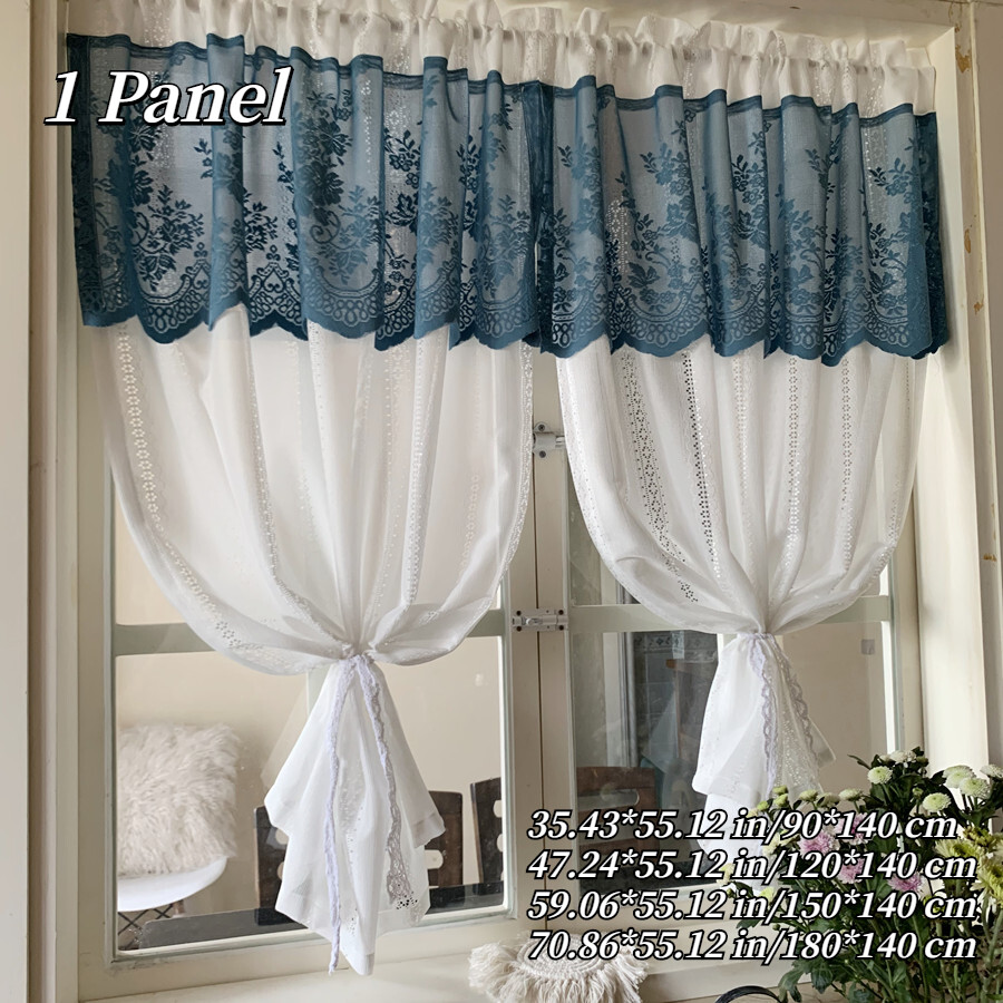 1 Panel Hollow Valance Curtains for Bedroom Translucidus Opaque Drape ...