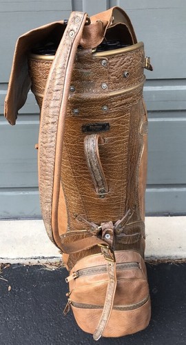 MacGregor Pro Only Golf Bag Tan Beige Brown with Rain Cover US Made ...