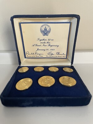 Ronald Reagan/George Bush Presidential Inauguration Blazer Button Set 1 ...